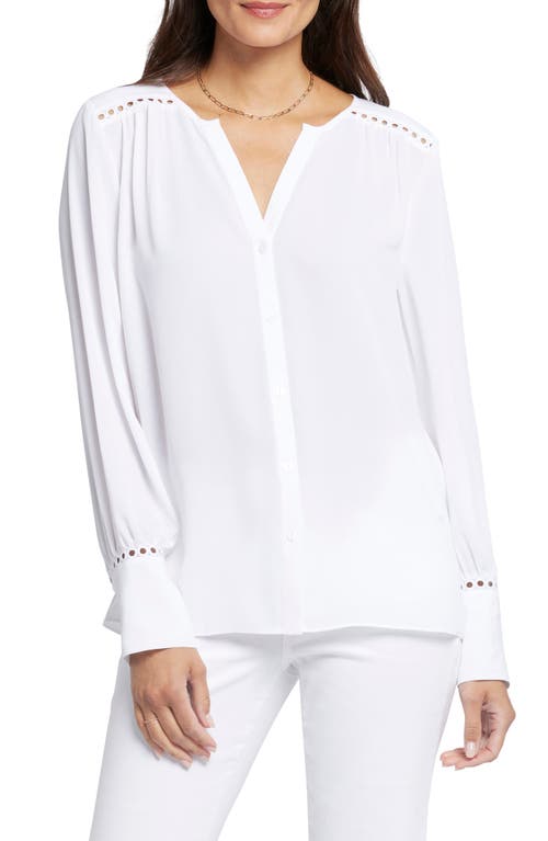 NYDJ NYDJ Liliana Lace Inset Peasant Top